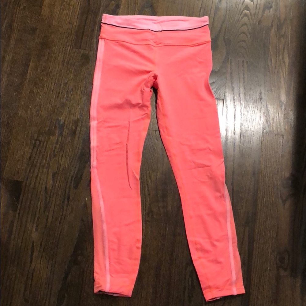 Lululemon Neon Peach Leggings - Gem